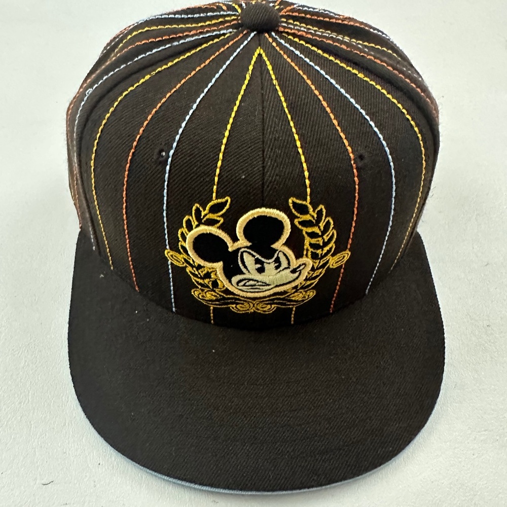 Disney Angry Mickey Mouse Fitted Basebal Hat Cap Brow… - Gem